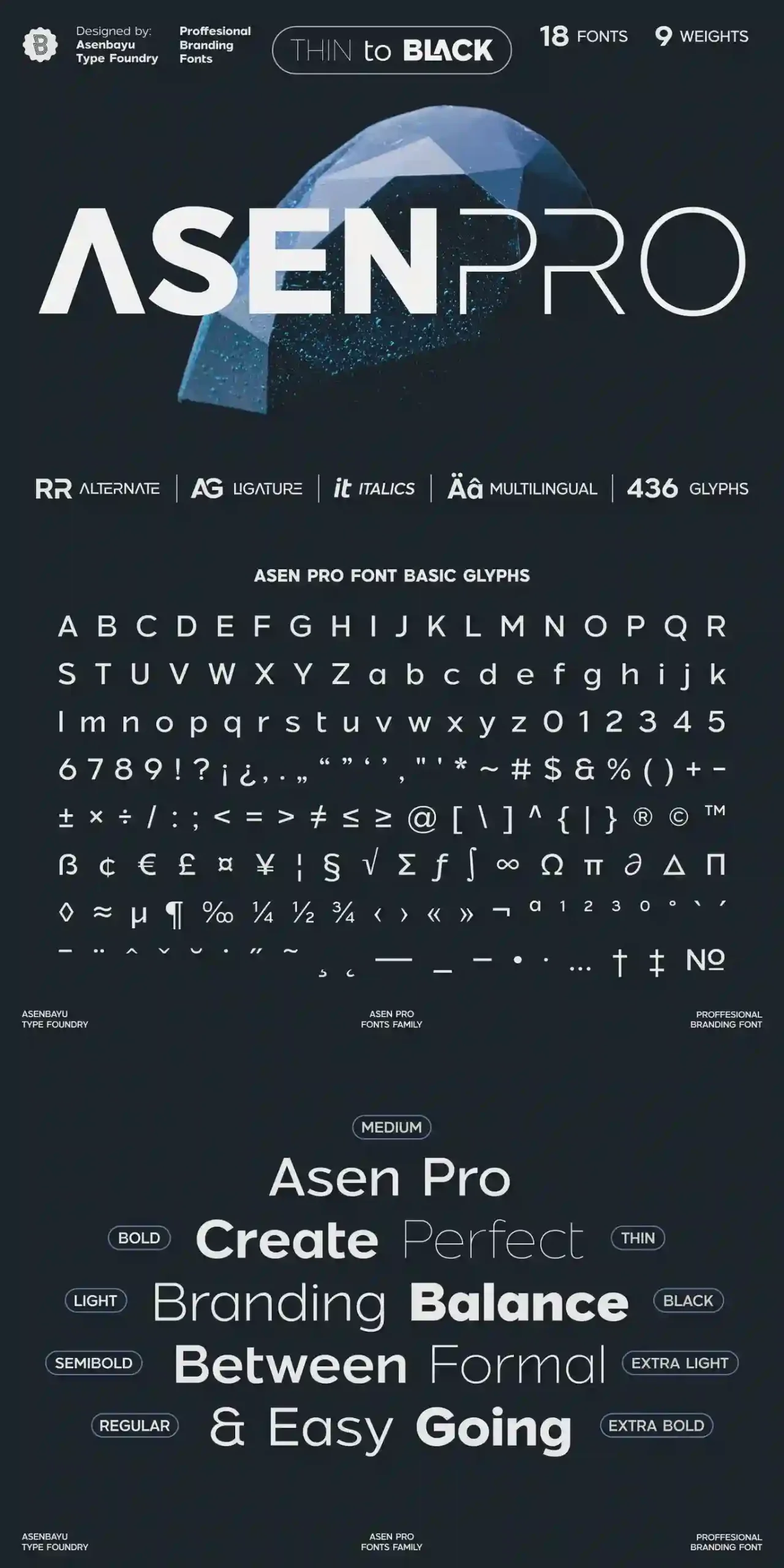 Asen Pro - Sans Serif Fonts - Zupppa | Design Resources