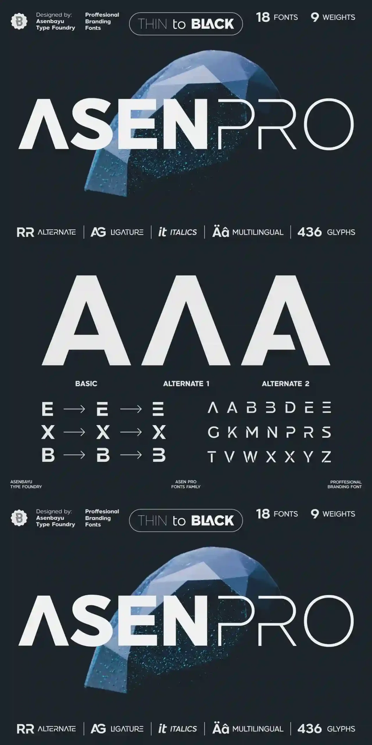Asen Pro - Sans Serif Fonts - Zupppa | Design Resources