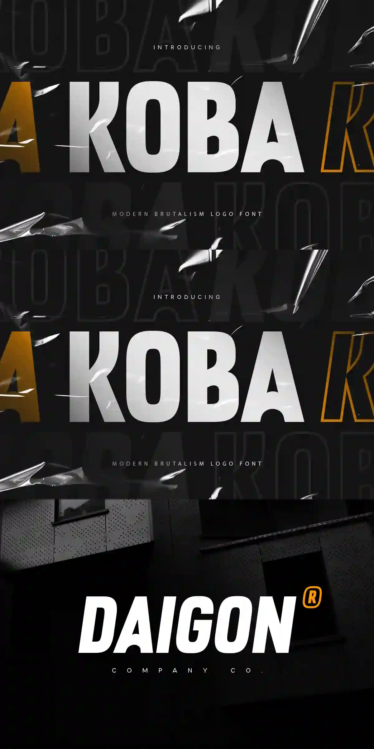 KOBA - Modern Brutalism Logo Font - Zupppa | Design Resources