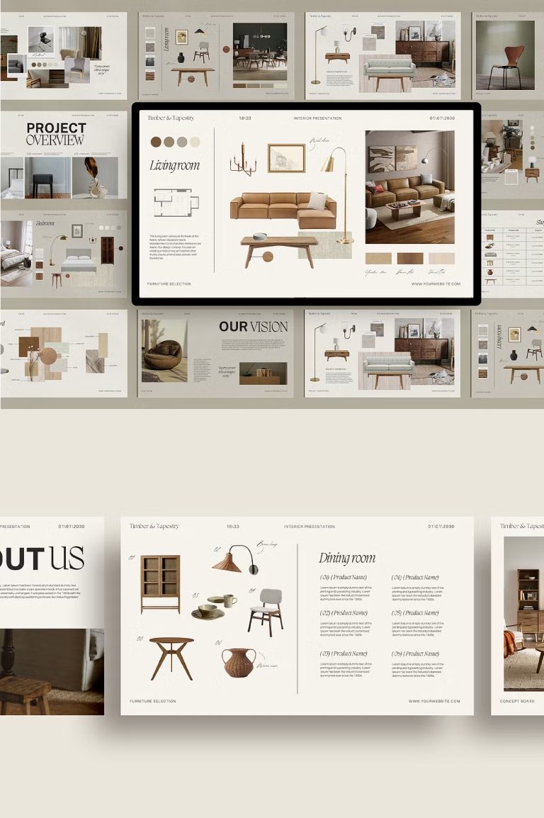 Interior Design Presentation Canva - Zupppa | Design Resources