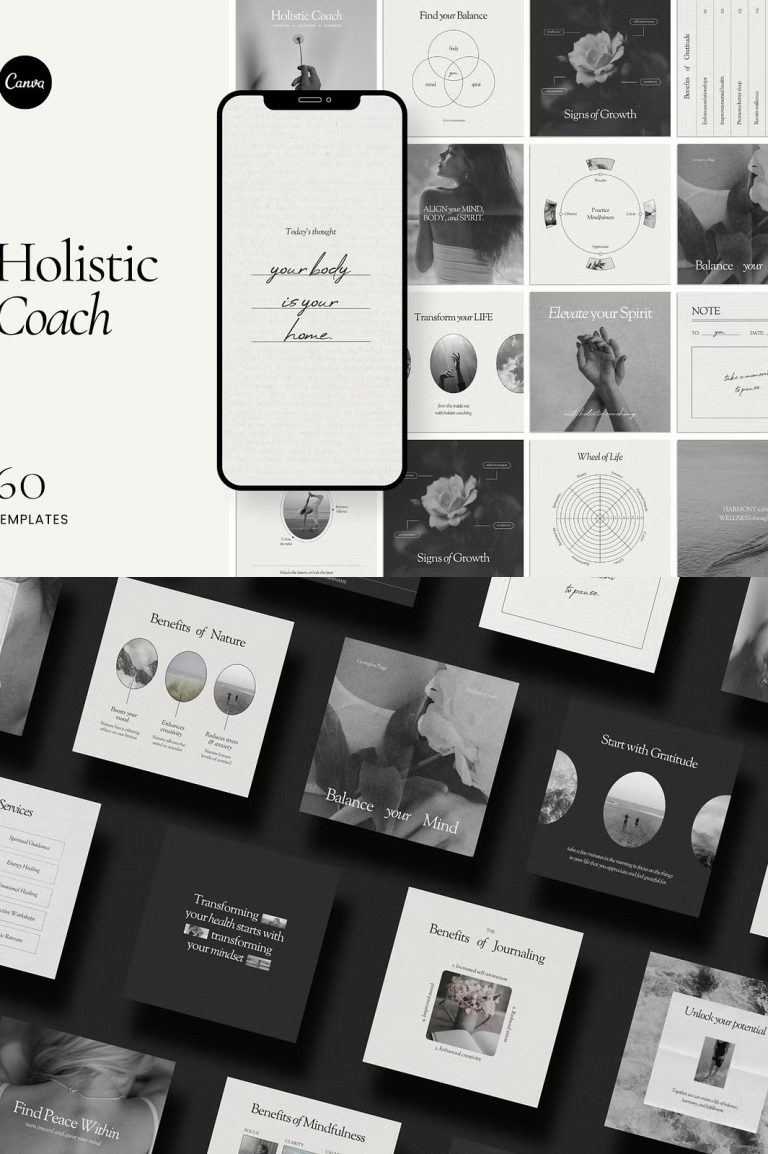 Holistic Coach Template - Canva - Zupppa | Design Resources