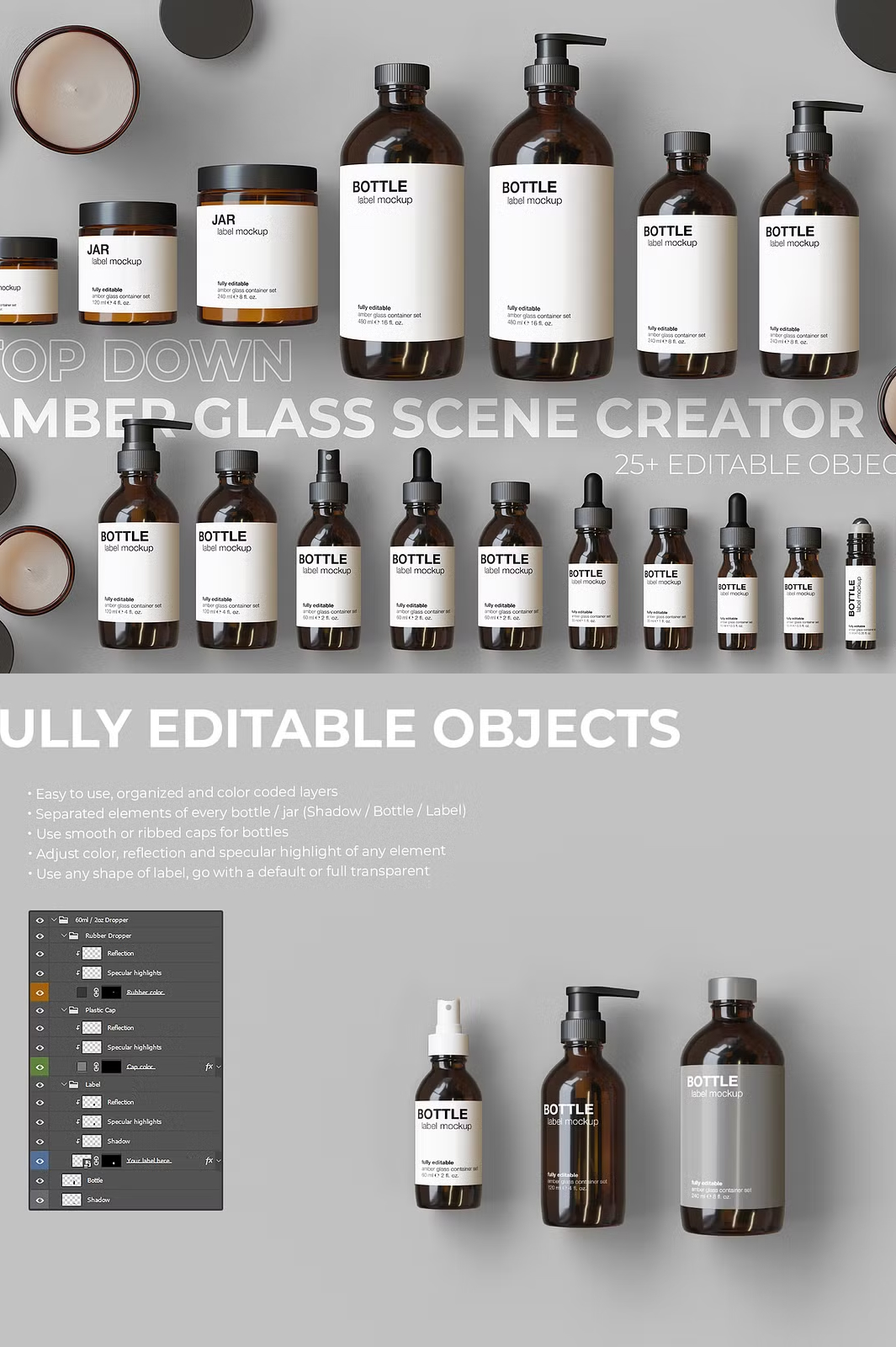 Top down Amber Glass Scene Creator - Zupppa | Design Resources