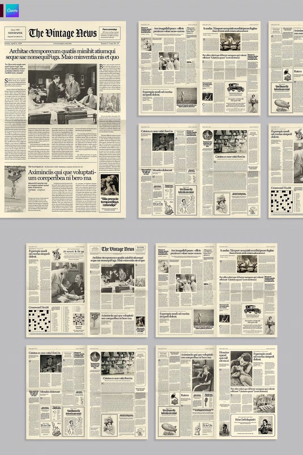 Vintage Newspaper - Zupppa | Design Resources