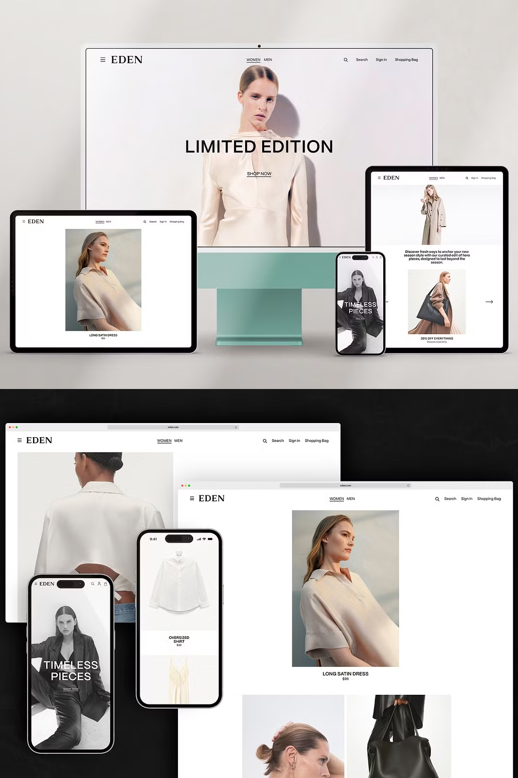 Minimal Website Mockups Scene Creator - Zupppa | Design Resources