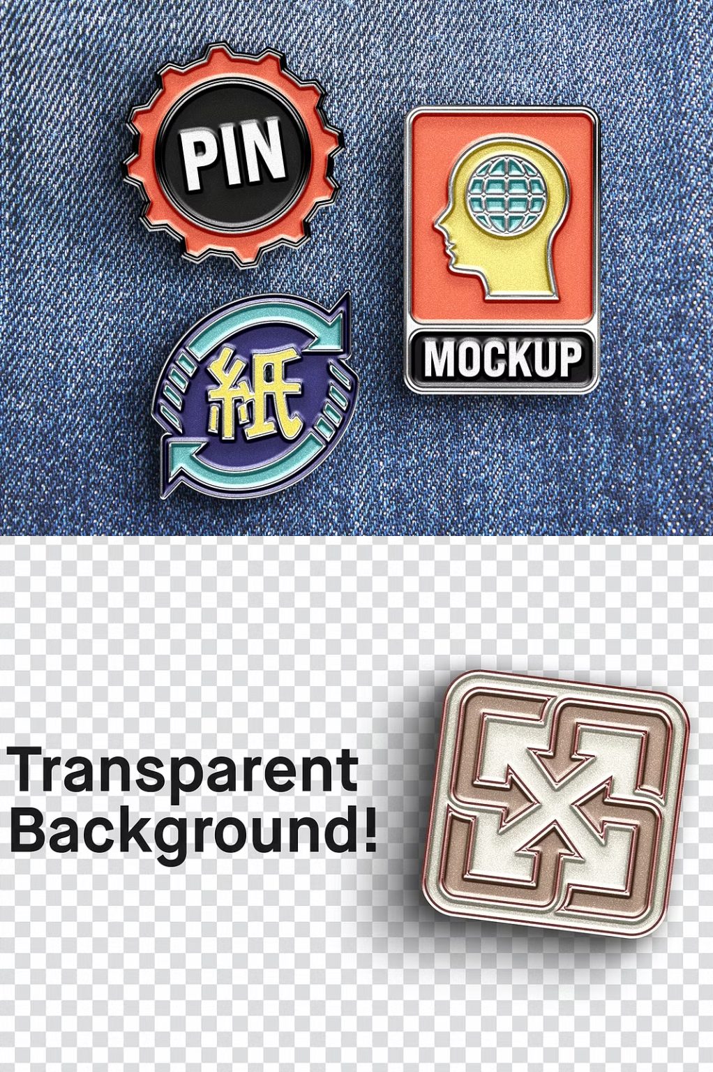 Enamel Pin Mockup - Zupppa | Design Resources