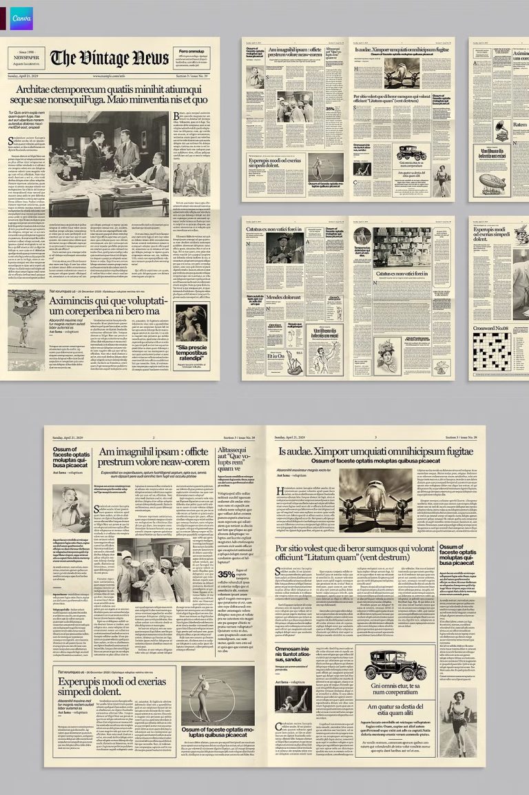 Vintage Newspaper - Zupppa | Design Resources