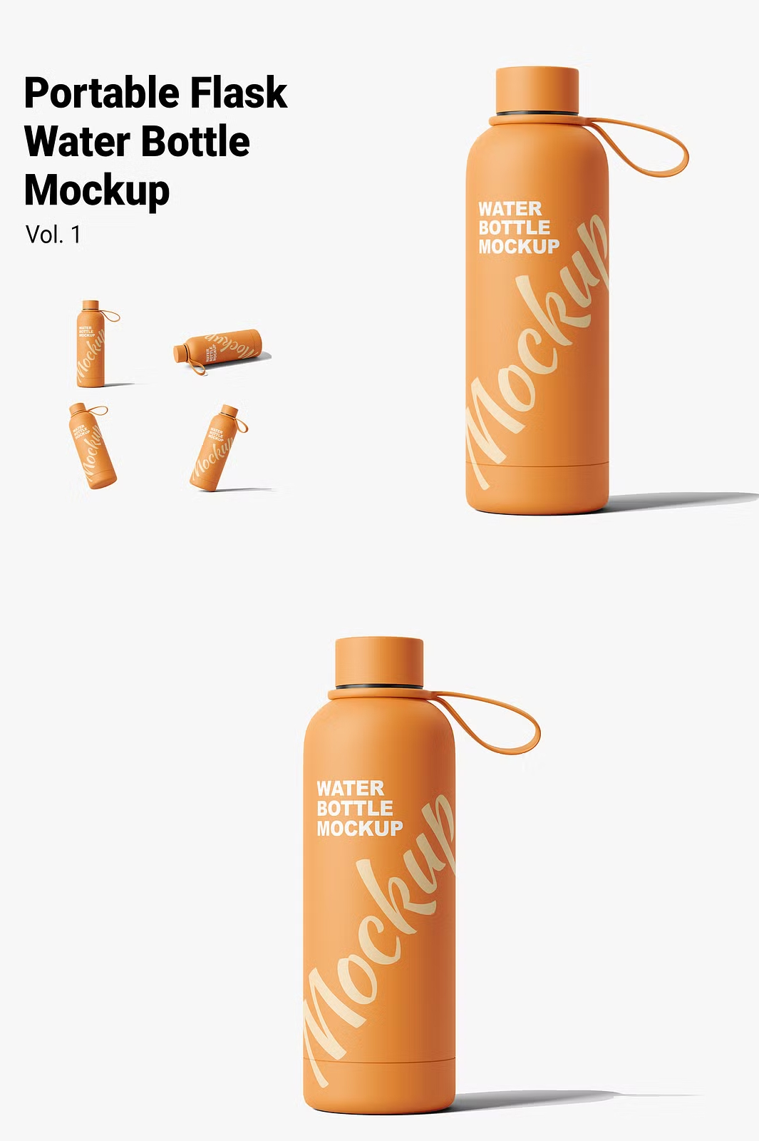 Flask Water Bottle Mockup Vol.1 - Zupppa | Design Resources
