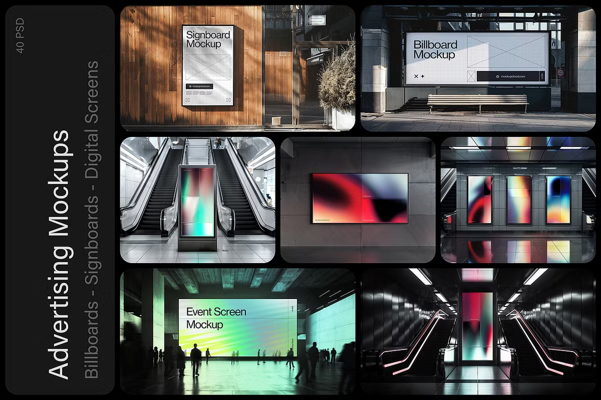 City Advertising Mockups Bundle Zupppa Design Resources