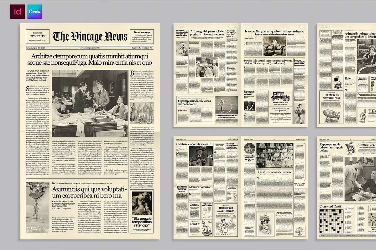 Vintage Newspaper - Zupppa | Design Resources