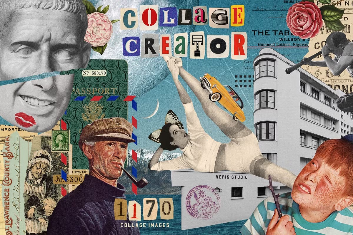 Vintage Collage Creator 1170+ Assets - Zupppa | Design Resources