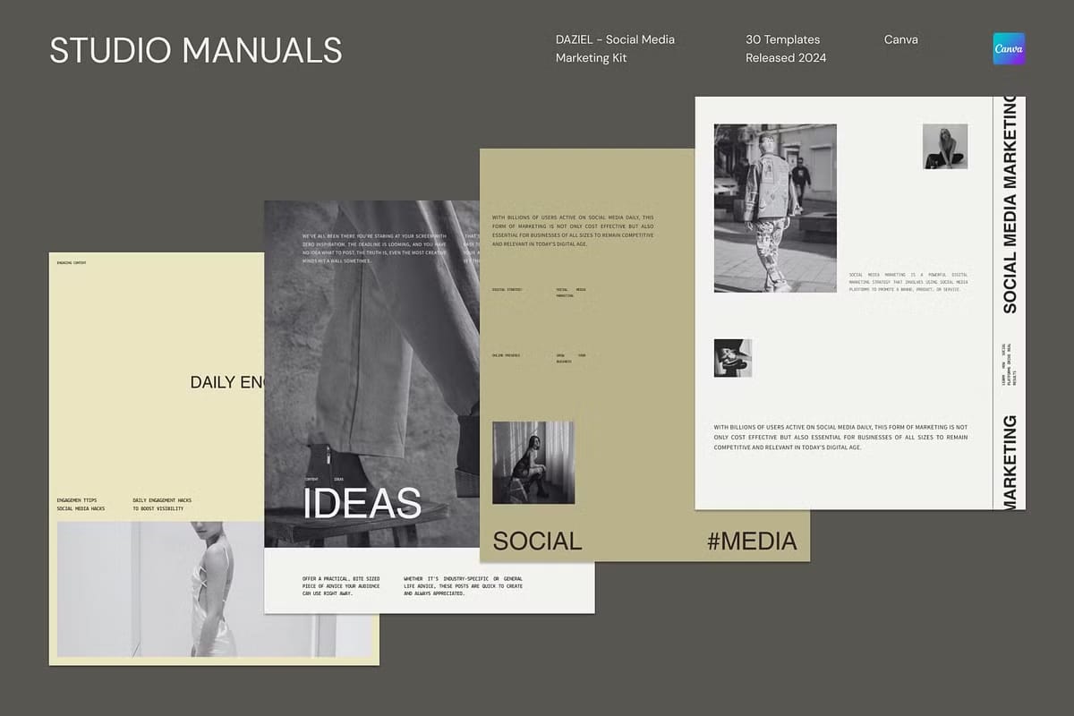 DAZIEL – Social Media Marketing Kit - Zupppa | Design Resources