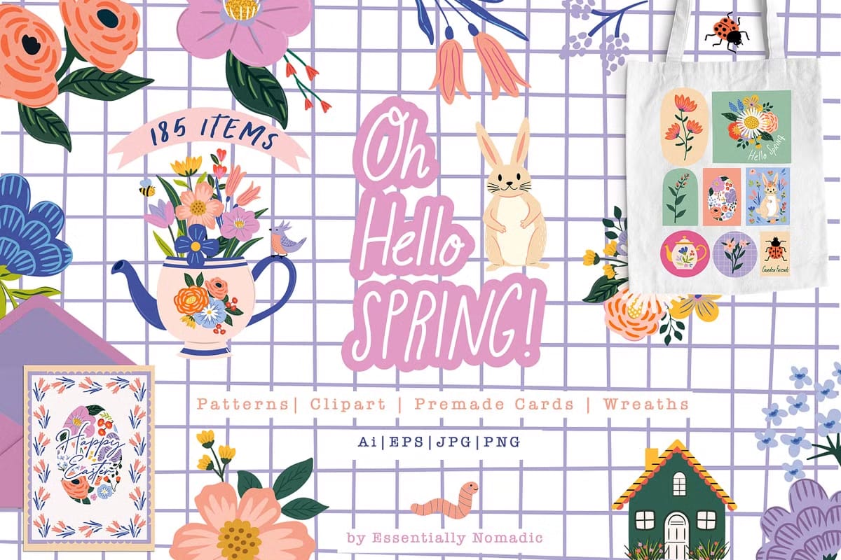 Spring Floral Clipart Collection - Zupppa | Design Resources