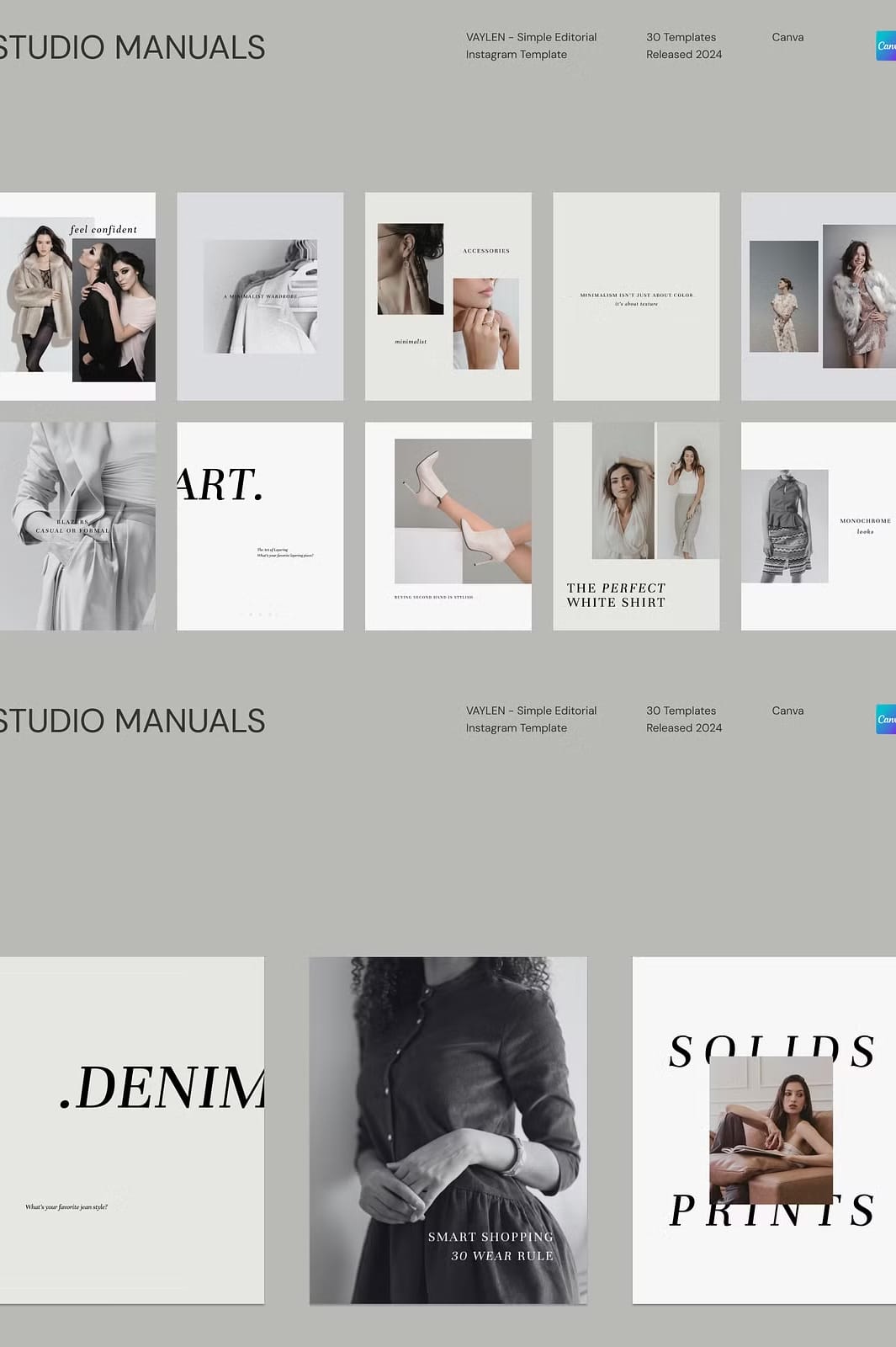 VAYLEN - Simple Editorial Instagram - Zupppa | Design Resources