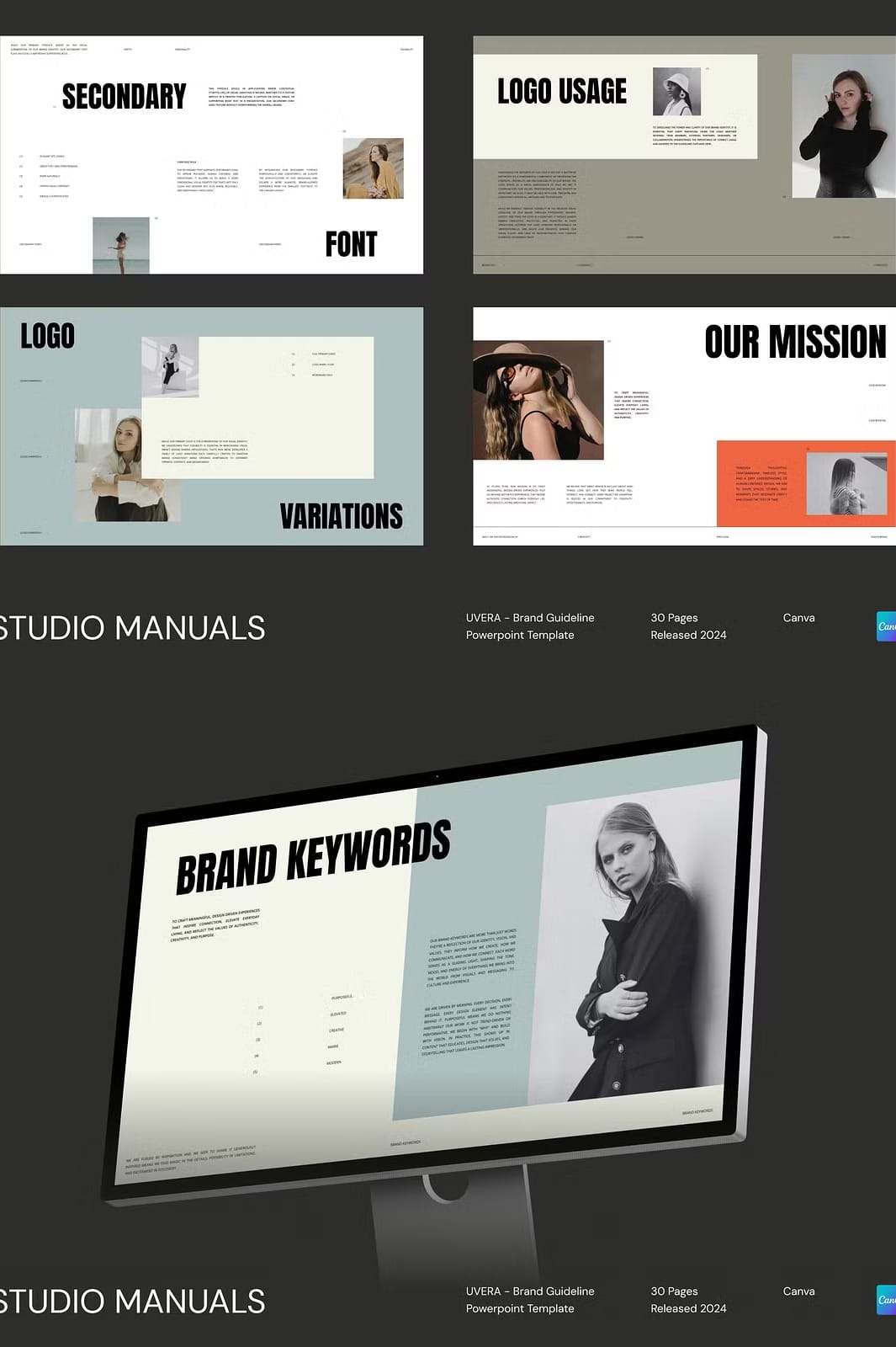 UVERA - Brand Guideline Powerpoint - Zupppa | Design Resources
