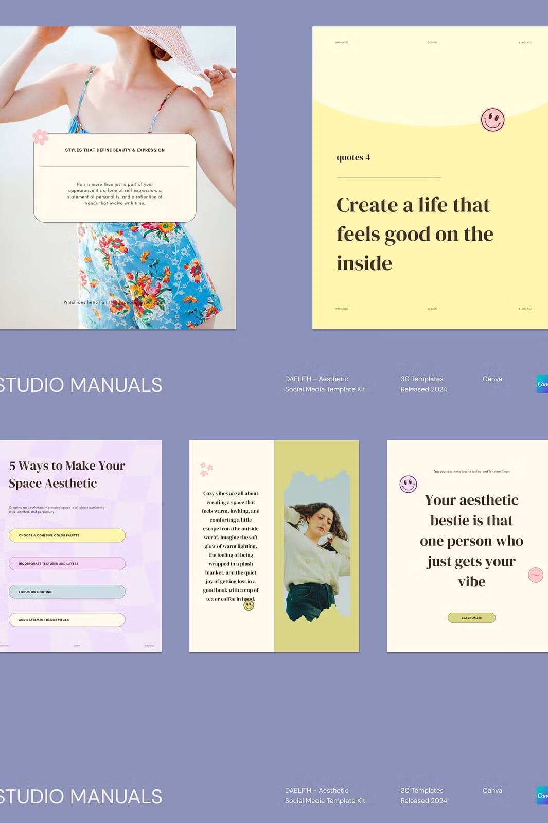 DAELITH - Aesthetic Socmed Template - Zupppa | Design Resources