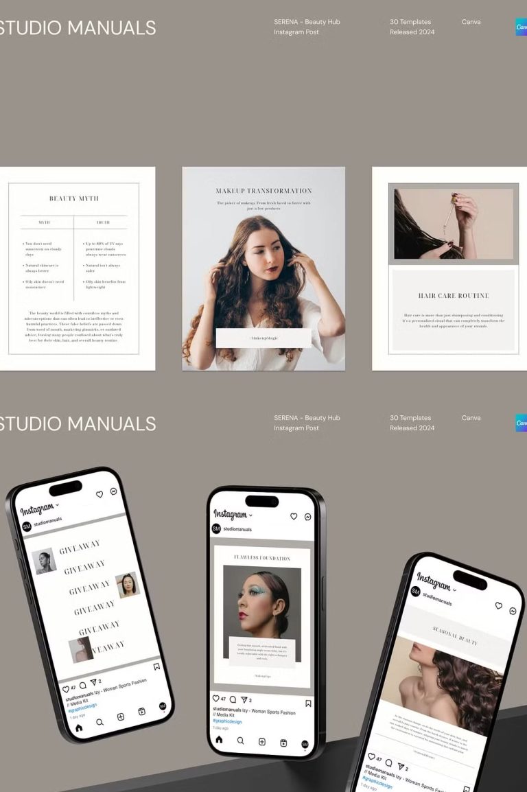 SERENA – Beauty Hub Instagram Post - Zupppa | Design Resources