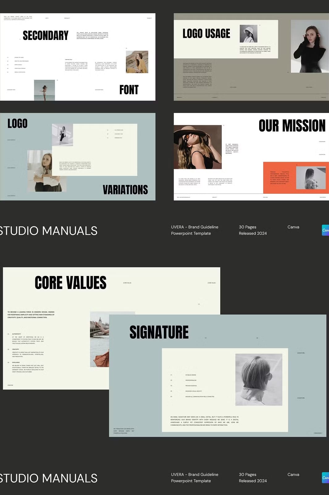 UVERA - Brand Guideline Powerpoint - Zupppa | Design Resources