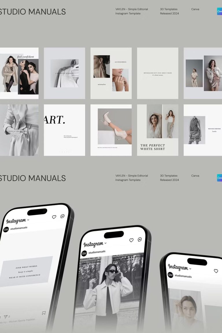 VAYLEN - Simple Editorial Instagram - Zupppa | Design Resources