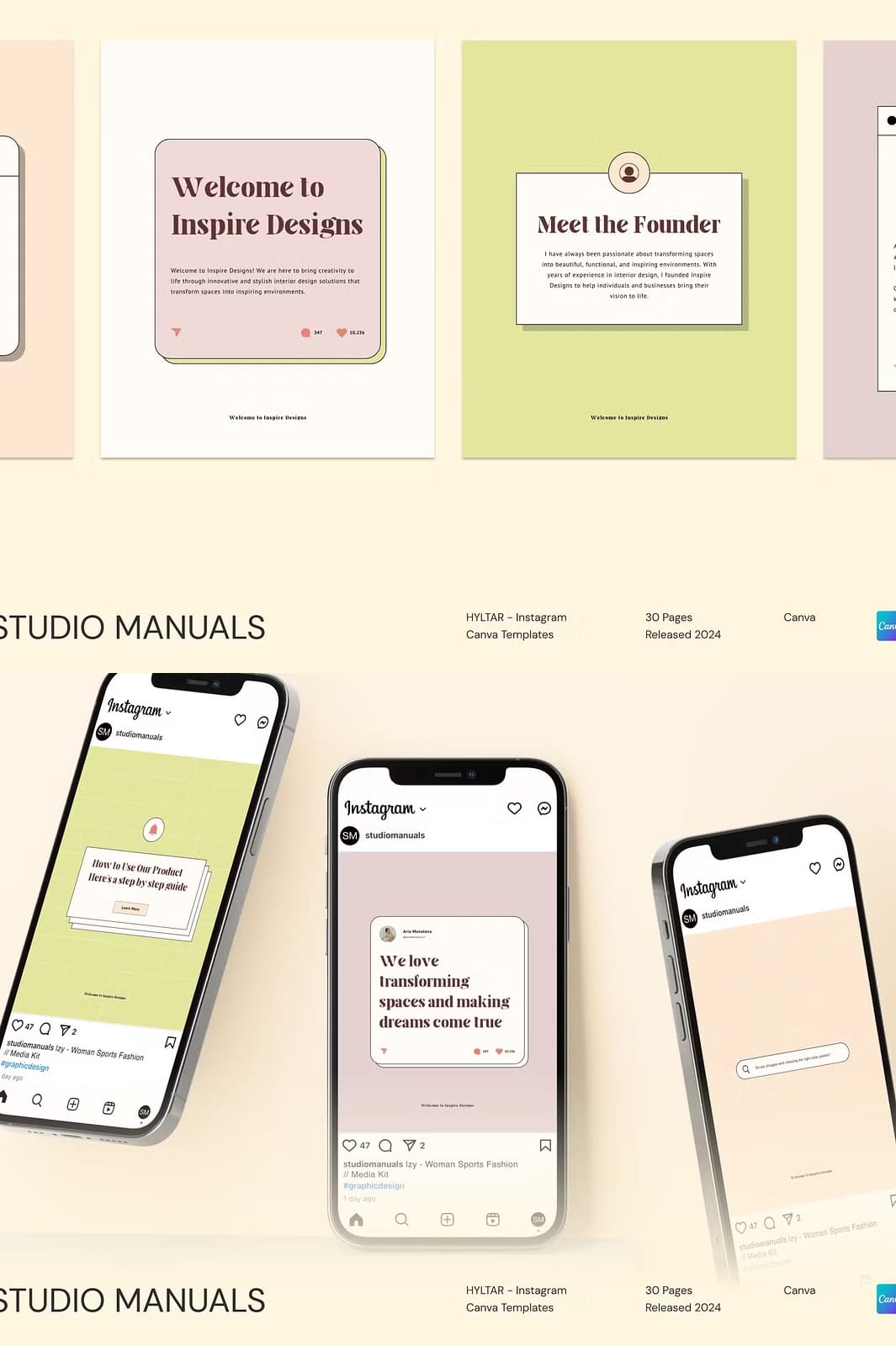 HYLTAR - Instagram Canva Templates - Zupppa | Design Resources