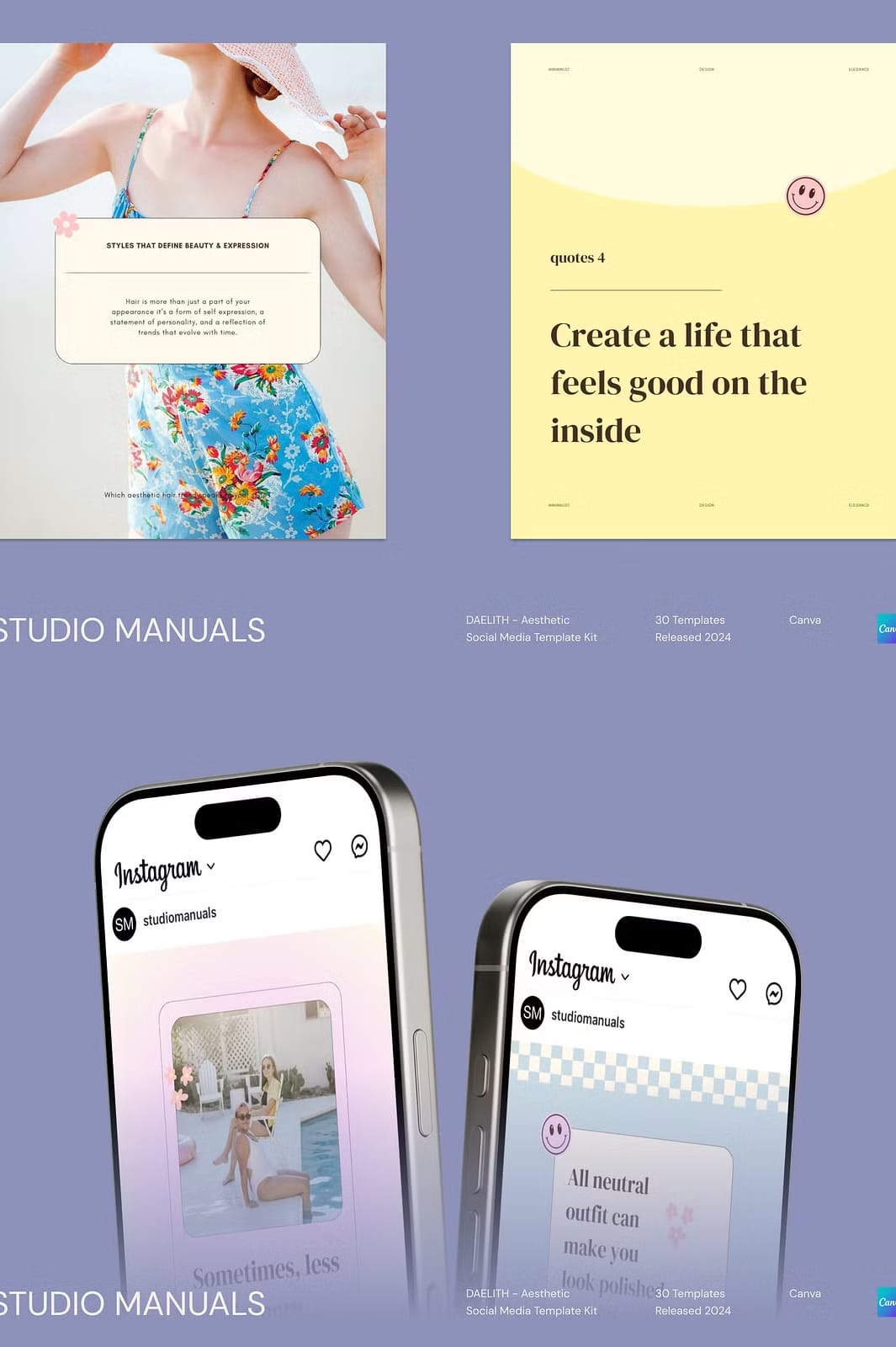 DAELITH - Aesthetic Socmed Template - Zupppa | Design Resources