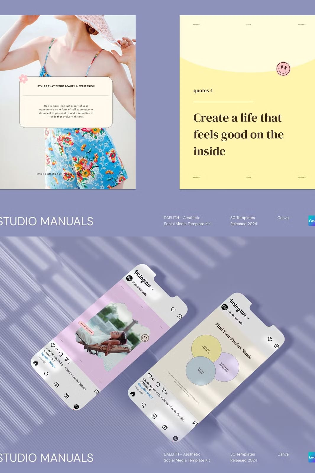 DAELITH - Aesthetic Socmed Template - Zupppa | Design Resources