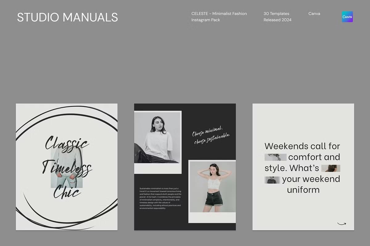 CELESTE – Minimalist Fashion IG Post - Zupppa | Design Resources
