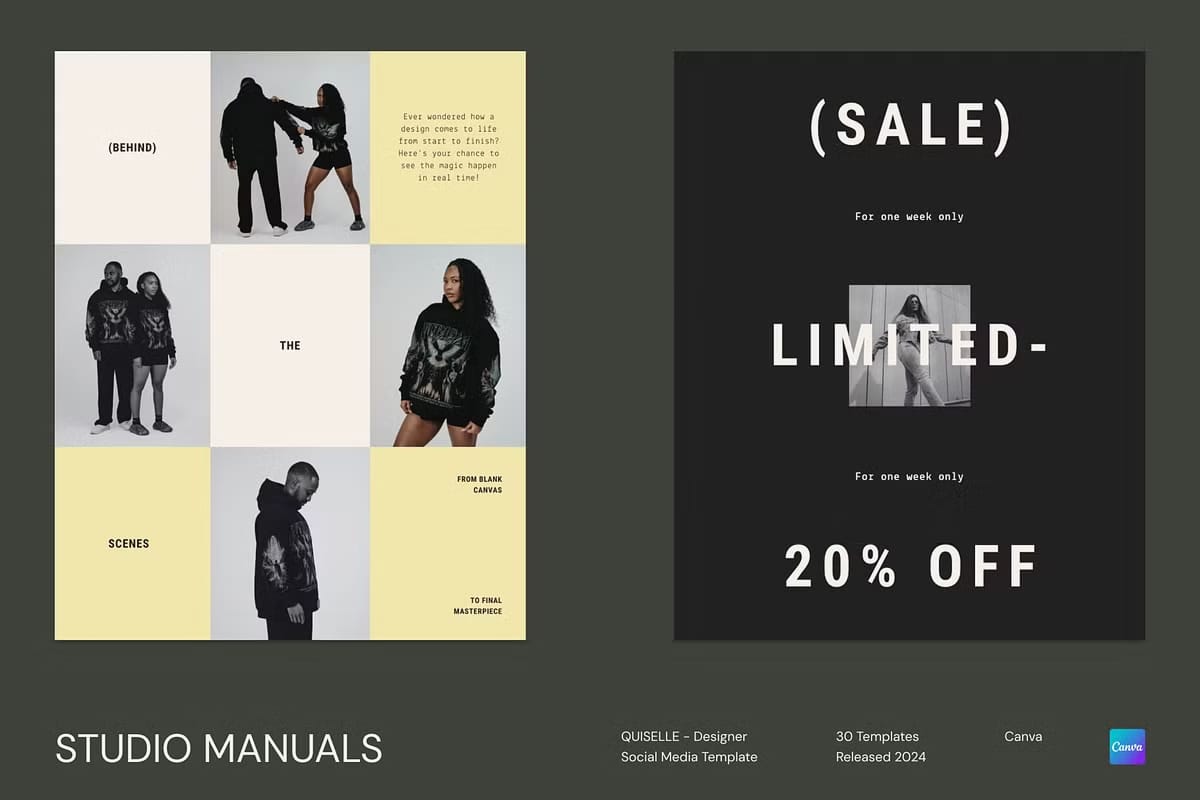 QUISELLE - Designer Socmed Template - Zupppa | Design Resources