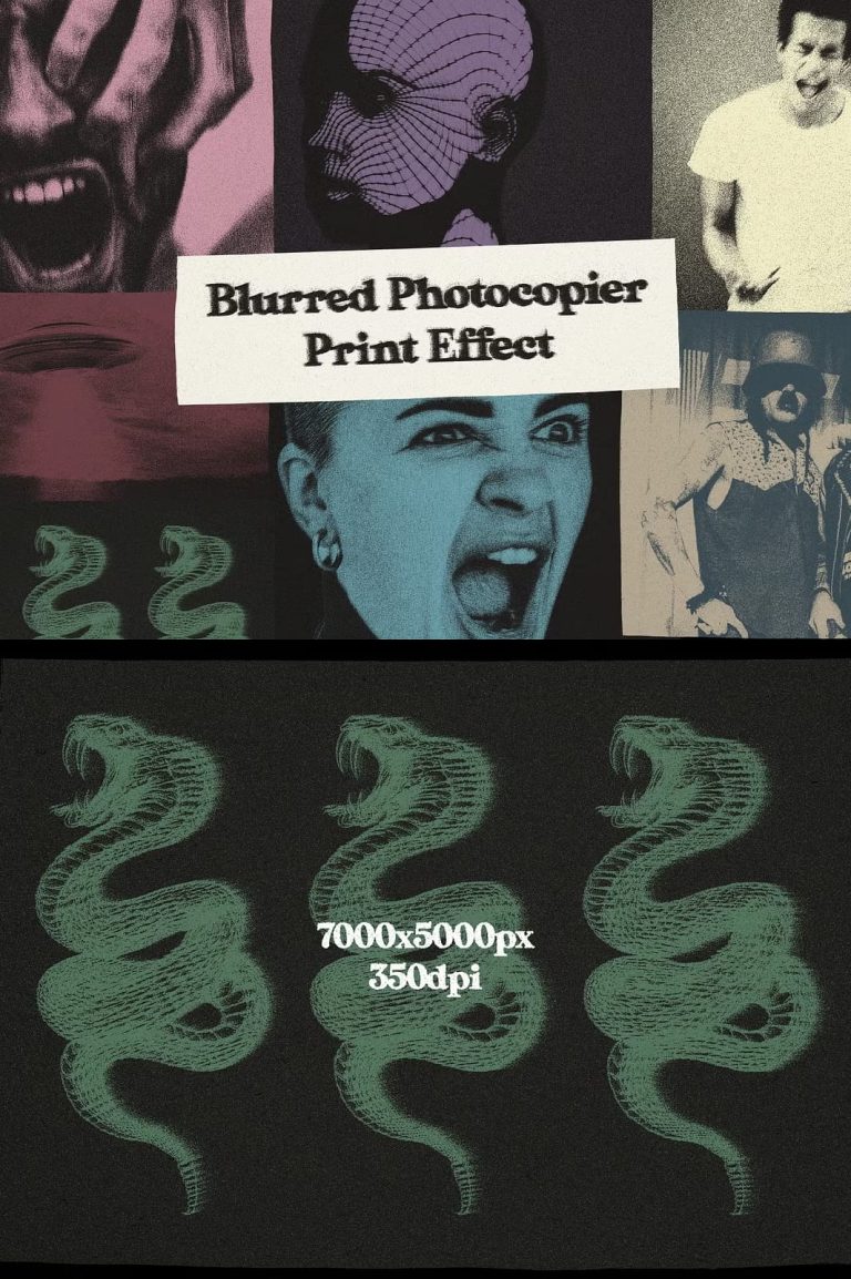 Blurred Photocopier Print Effect - Zupppa | Design Resources