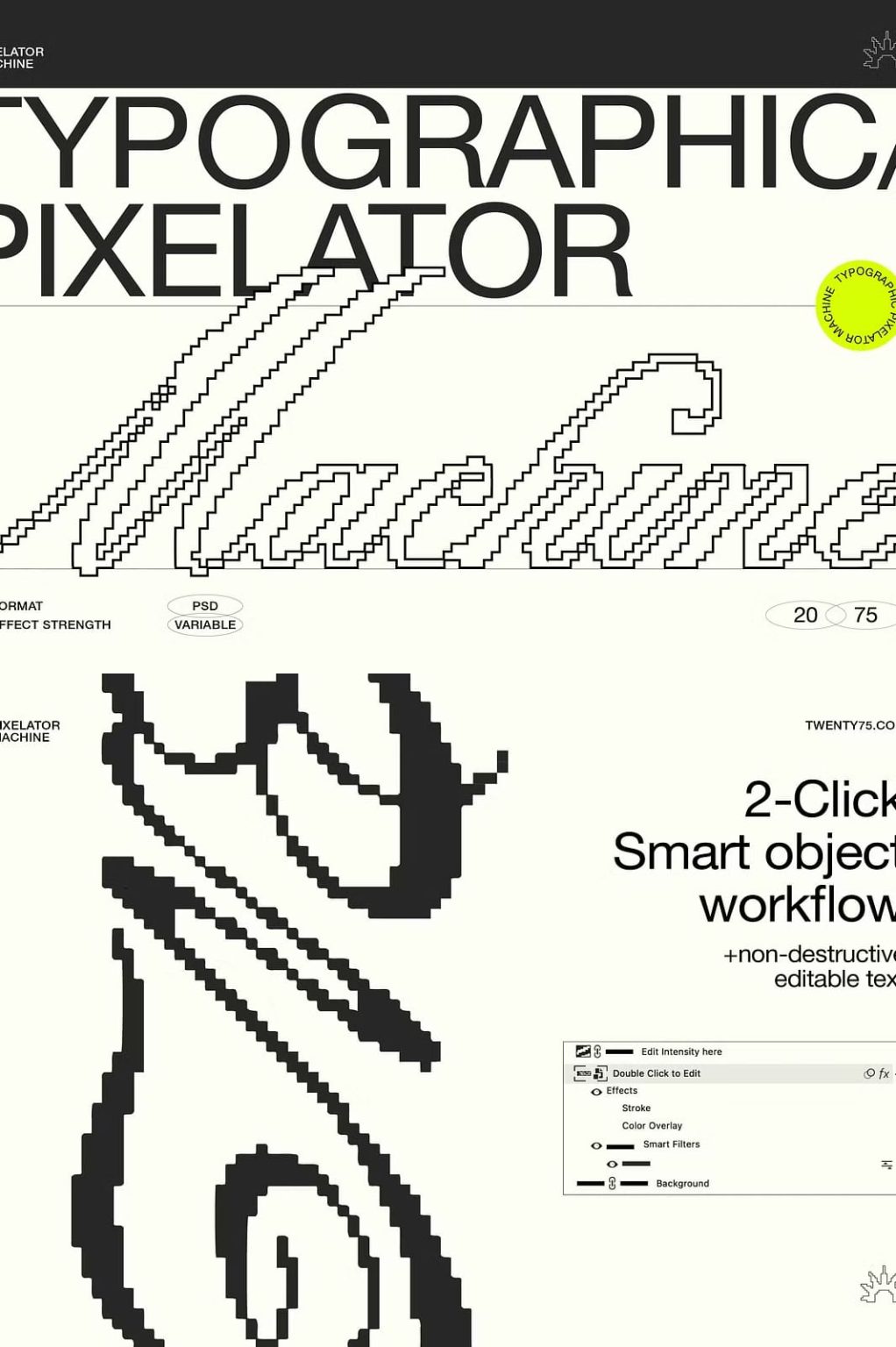 Typographic Pixelator Machine - Zupppa | Design Resources