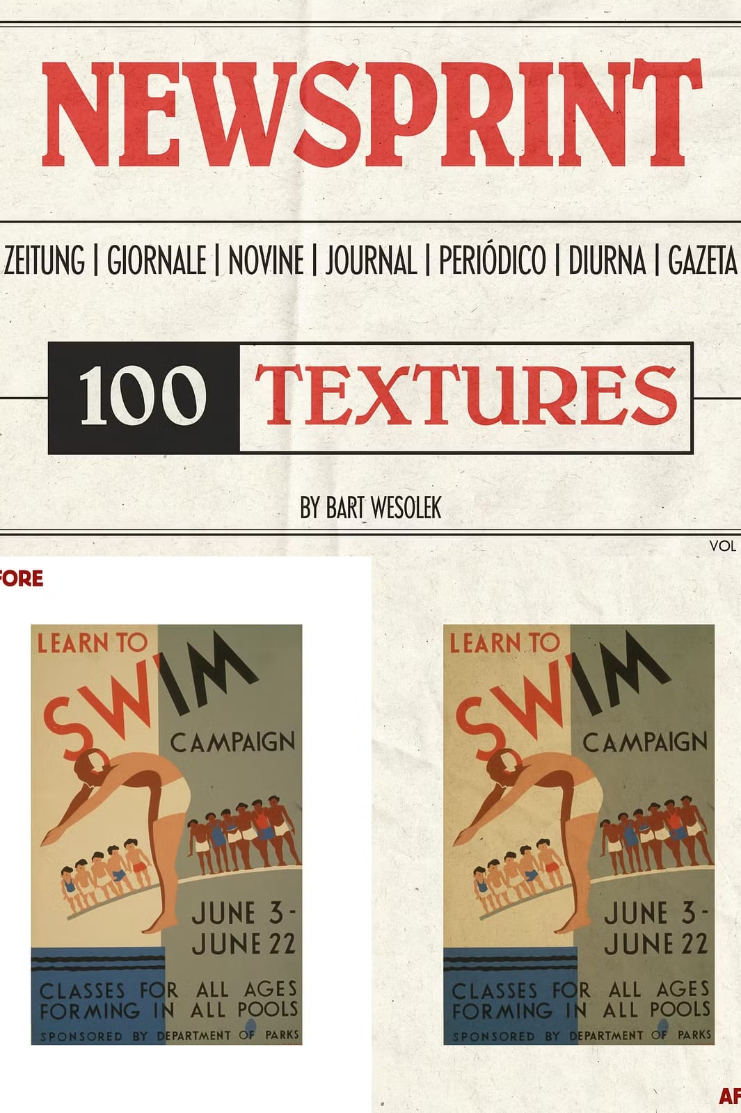 100 Newsprint Paper Textures - Zupppa | Design Resources