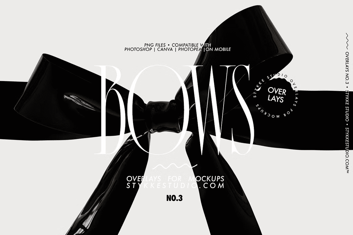 BOW & RIBBON Overlay Clipart Mockups - Zupppa | Design Resources