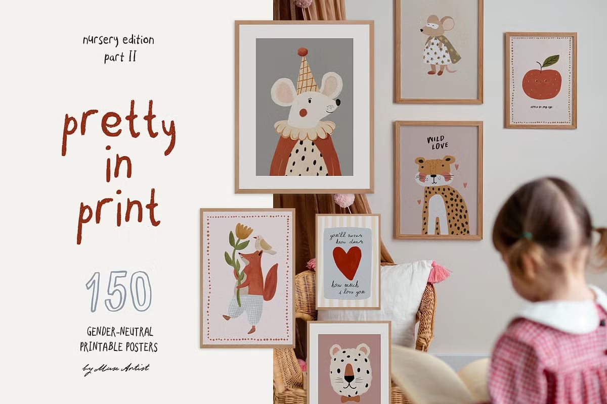 Pretty in Print - 150 Kids Posters - Zupppa | Design Resources