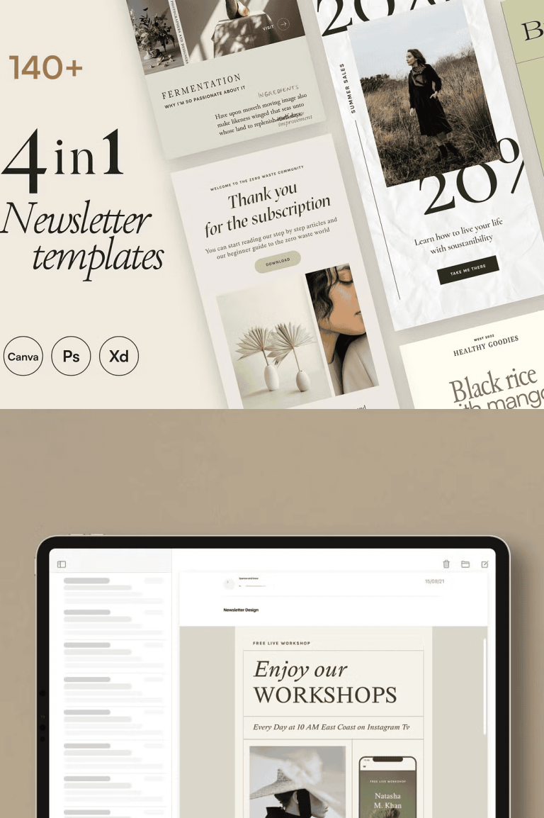 4in1 BigBundle Newsletter Templates - Zupppa | Design Resources