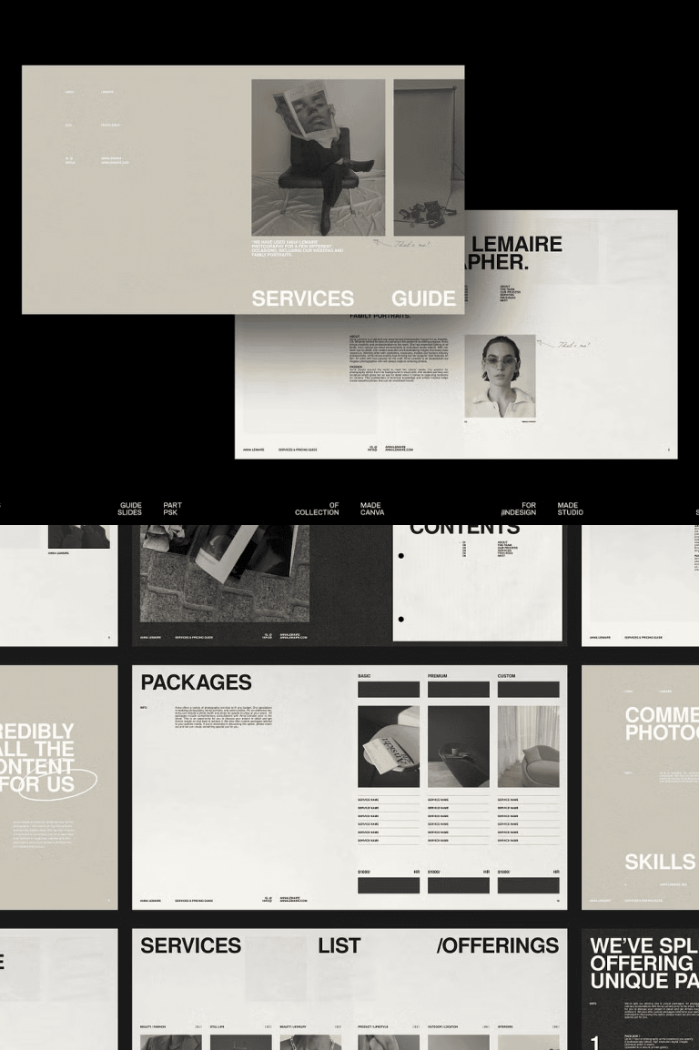 PSK | Services and Pricing Guide - Zupppa | Design Resources