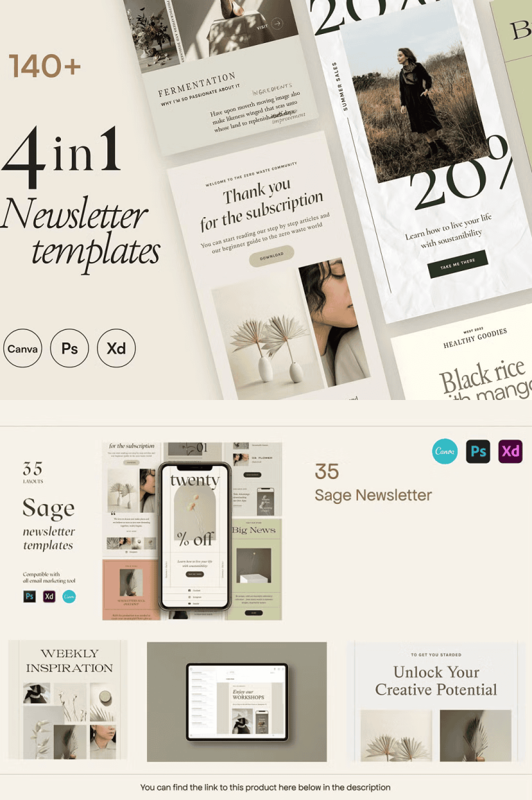 4in1 BigBundle Newsletter Templates - Zupppa | Design Resources