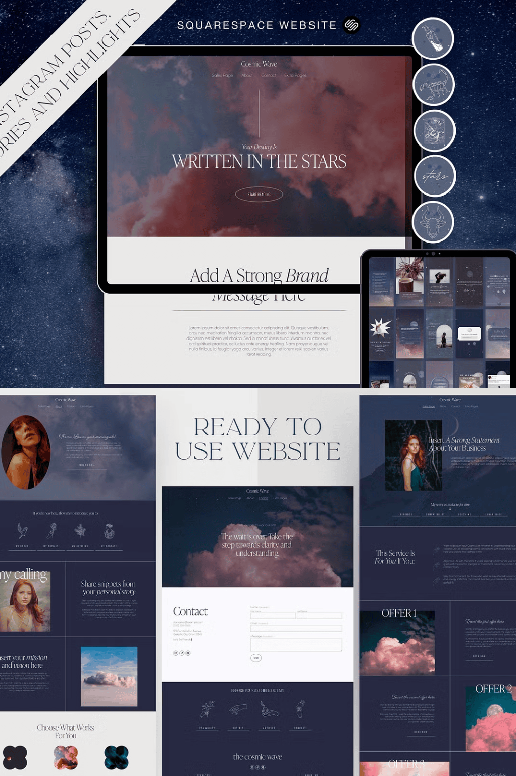 Mystic Website Squarespace Template - Zupppa | Design Resources