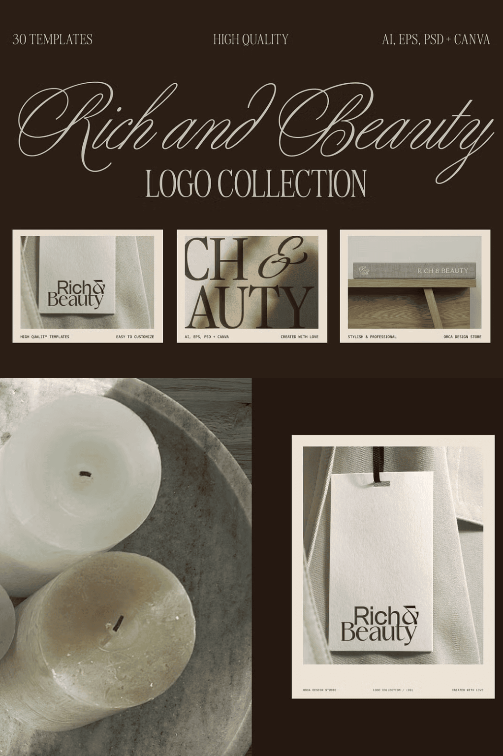 Rich & Beauty Logos - CANVA, AI, PSD - Zupppa | Design Resources