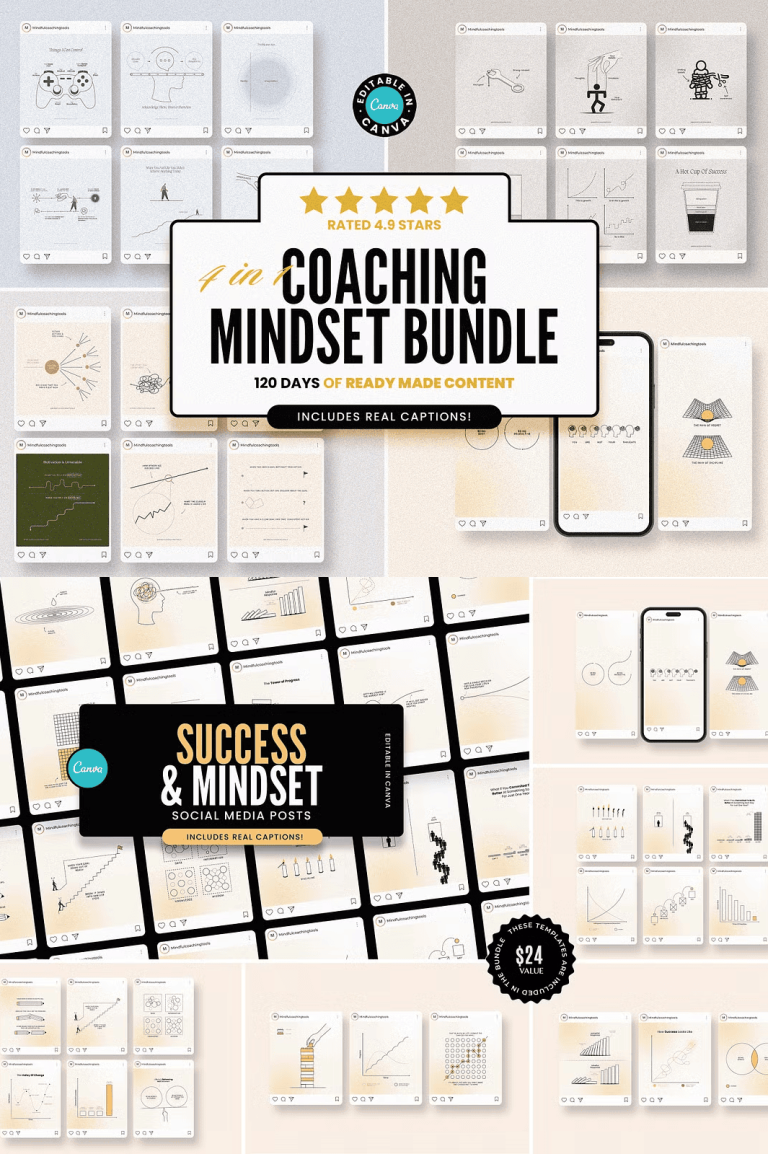 Coaching Growth Mindset Insta Posts - Zupppa | Design Resources