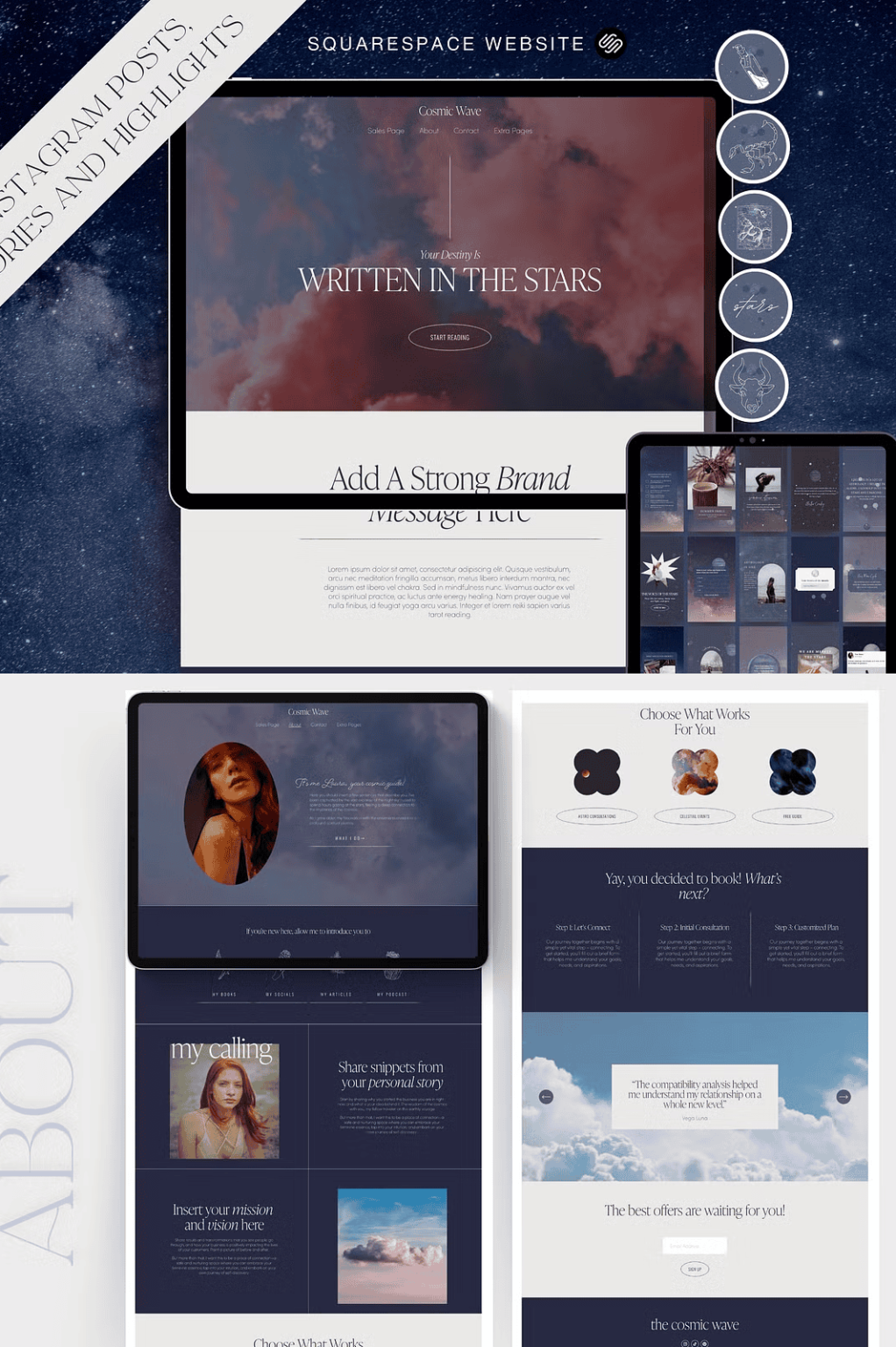Mystic Website Squarespace Template - Zupppa | Design Resources
