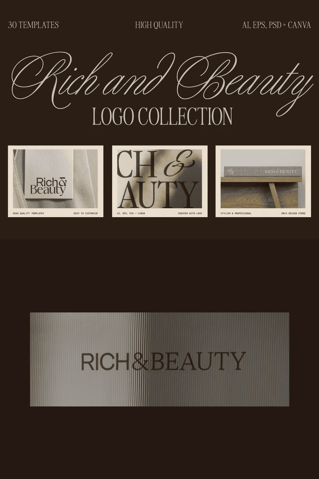 Rich & Beauty Logos - CANVA, AI, PSD - Zupppa | Design Resources