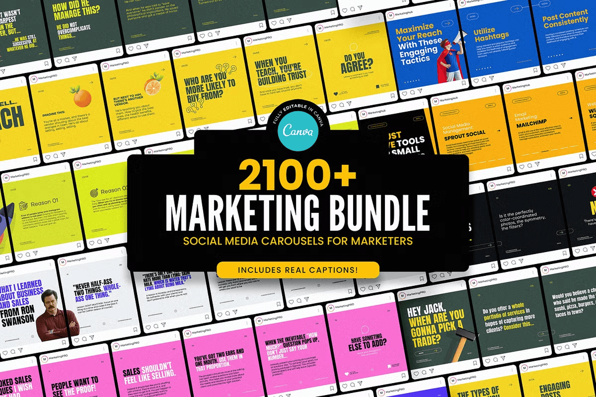 2100+ Marketing Social Media Bundle - Zupppa | Design Resources