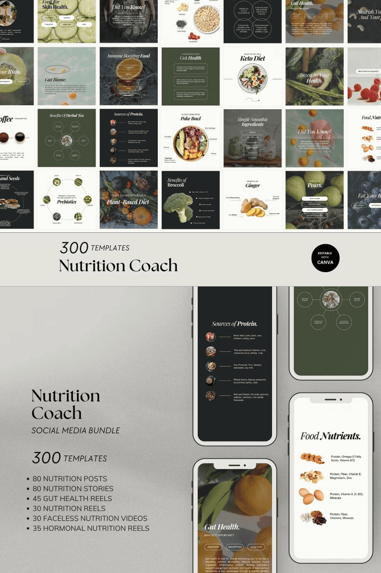Nutrition Bundle Instagram Template - Zupppa | Design Resources