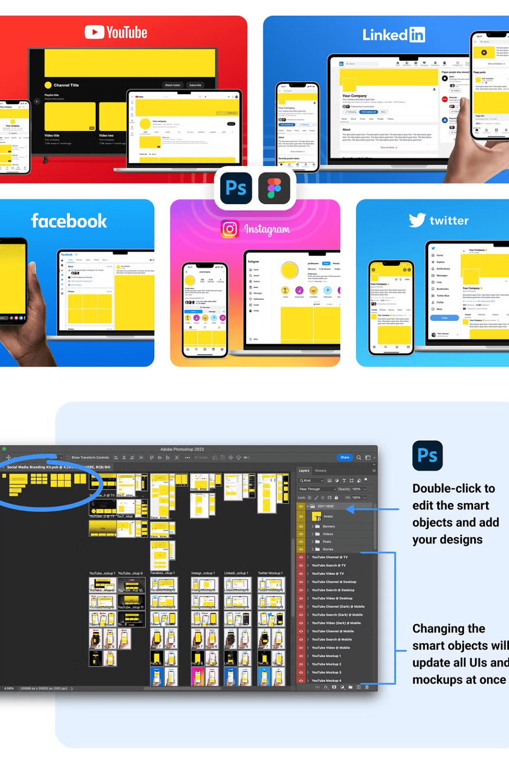 Social Media Branding Kit PSD Figma - Zupppa | Design Resources