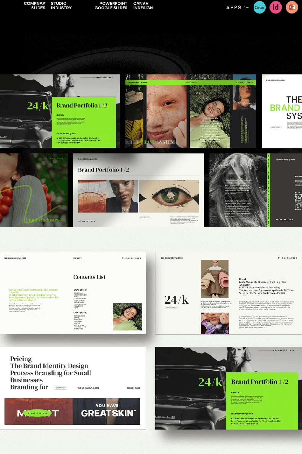 Oasis / Brand Portfolio Template - Zupppa | Design Resources